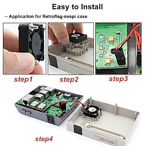 MakerFocus 2pcs Raspberry Pi 4B Fan DC Brushless Cooling Fan 3.3V 5V Heatsink Cooler Radiator Connector Separating One-to-Two Interface for Raspberry Pi 4/ Pi 3/3B+ and Pi Zero/Zero W or Other Project