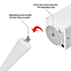 iTODOS Baby Monitor Mount for Arlo,Owlet,Goodbaby,Hellobaby,ANMEATE,Vtech,Motorola Baby Monitor and Most Universal Monitors Camera, Versatile Twist Mount Without Tools or Wall Damage -White