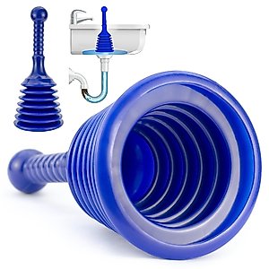 Luigi's Dual-Force Plunger Bundle for Drains and Sinks: Tackle Drains with Precision!