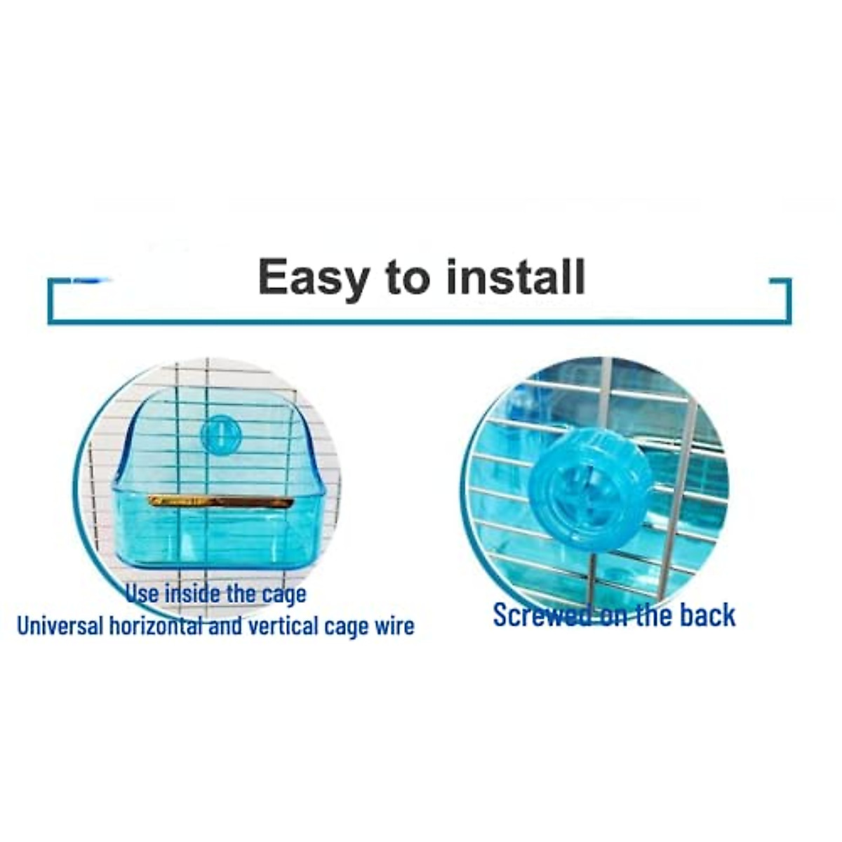 Barn Eleven Bird Bathtub, Crystal Pet Bird Bath Box, Bird Cage Parrot Bathing Tub, Bird Cage Accessory Bathing Tub Bath for Small Birds Parakeet Canary Budgerigar Lovebirds