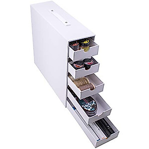 Totally-Tiffany Stash and Store 5-Drawer Case, White