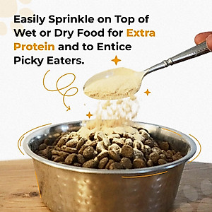 BLUEBIRD PROVISIONS Chicken Bone Broth for Dogs - Dog Safe Bone Broth - Delicious Bone Broth Powder for Dogs - Bone Broth for Cats - Bone Broth Without Onion and Garlic - Chicken Broth for Dogs