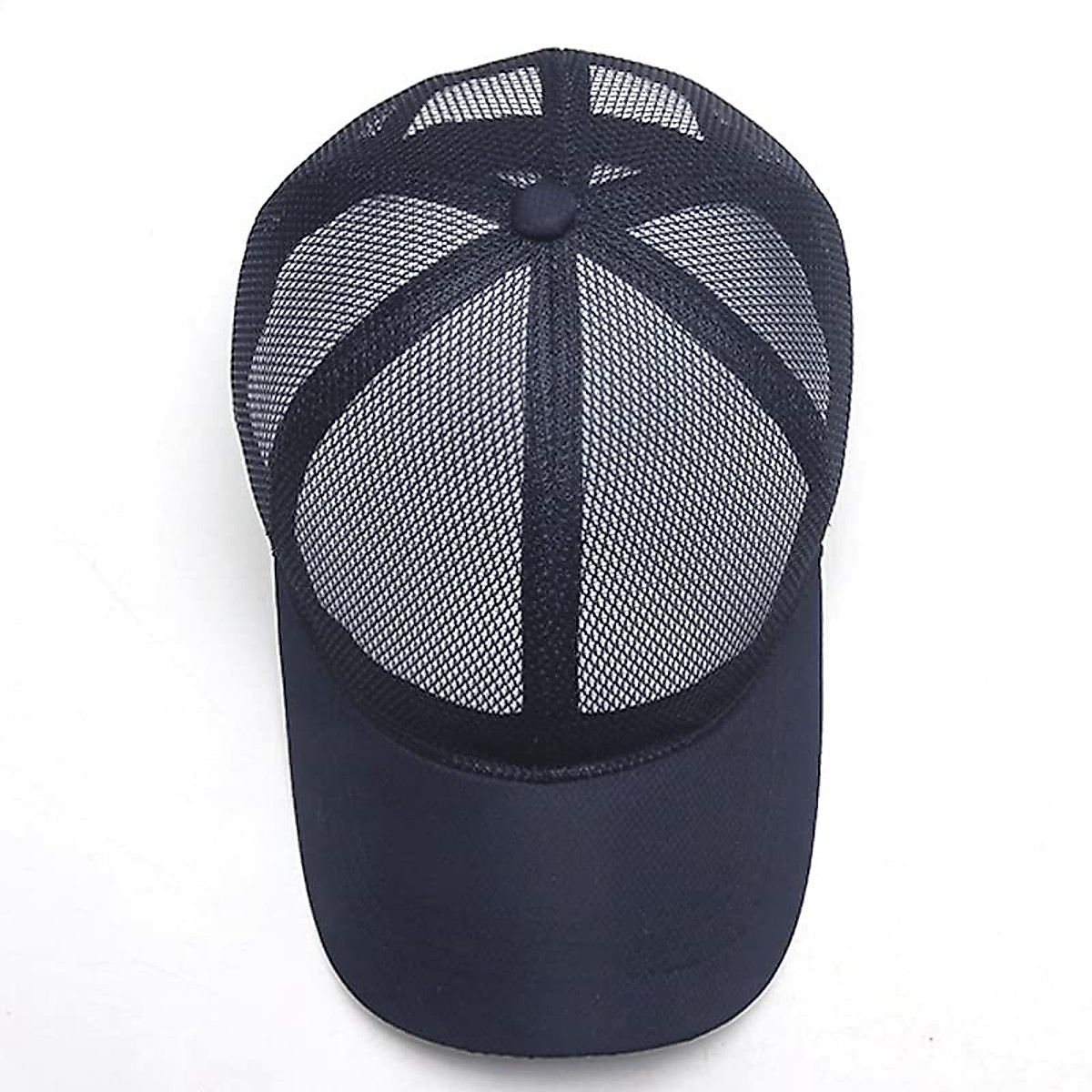 GEGEEN DOMOG Mesh Baseball Cap for Men Women Summer Trucker Hat Solid Quick-Drying Sports Running Hat (Dark Blue)