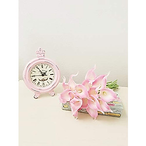 Floral Kingdom USA 14" Real Touch Latex Calla Lily Bunch Artificial Spring Flowers for Home Decor, Wedding Bouquets, and centerpieces (Pack of 10) (Blush Pink)