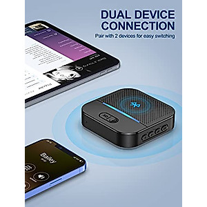 COMSOON Bluetooth Receiver for Car/Home Stereo/Speakers, 3D Surround Sound Bluetooth Car Stereo Digital Media Receivers for Music Streaming/Hands-Free Calling + 3.5mm AUX/RCA Cable
