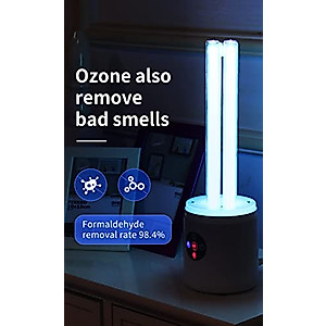 COTTON KNIGHT, UV Light Sanitizer, 55W UVC Germicidal Lamp, Air and Surface Sterilization, Kills 99.99% Germ Mites Molds, Room/Bathroom/Basement up to 750 sqft, 1Y Warranty (Gold with Ozone)
