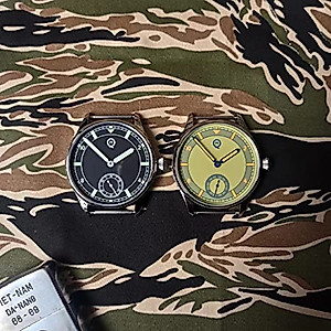 QM Pilot Wristwatch for Men Automatic Mechanical C3 Green Luminous Waterproof Fashion 316L Steel Case Leather Strap New in 8021 (SM8021A Y)