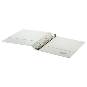 Office Depot® Brand Durable Round-Ring View Binders, 1" Rings, White, Pack of 6 Binders