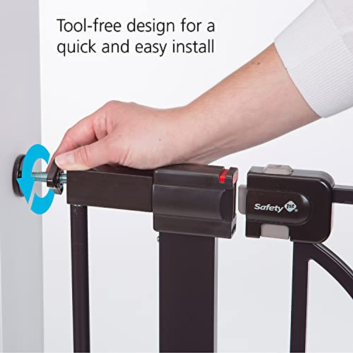 Safety 1St Décor Easy Install Tall & Wide Baby And Pet Gate With Pressure Mount Fastening