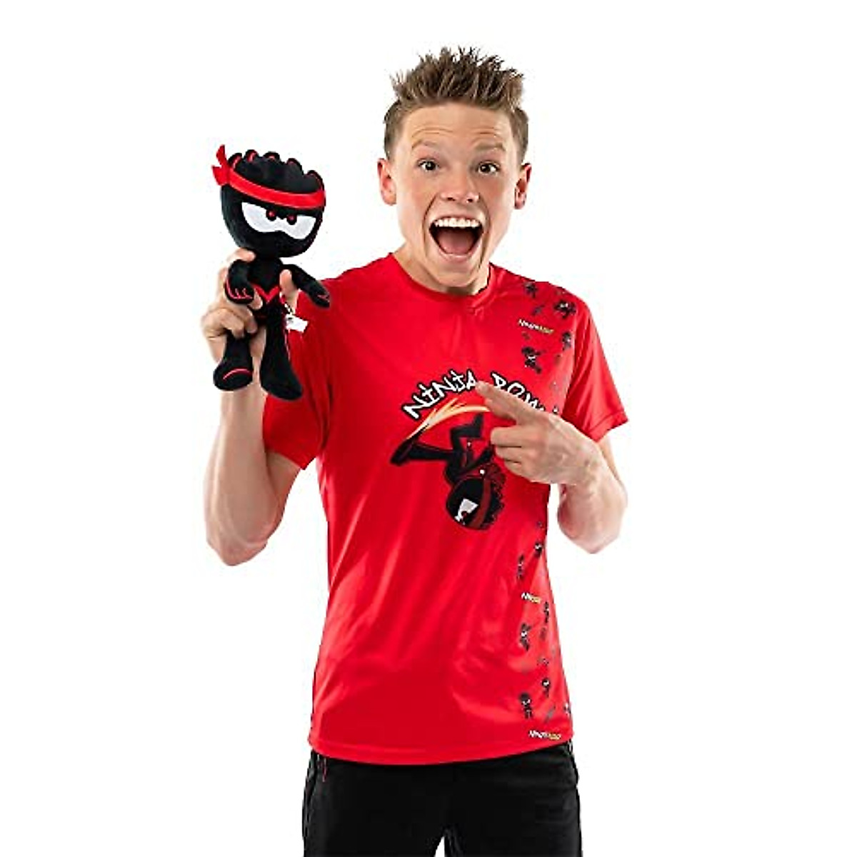 NINJA KIDZ TV Plush Buddy – Ashton | 12 Inch Figure | Removable Signature Toy Axes | Collectable | Great Gift & Fun Toy for Kids