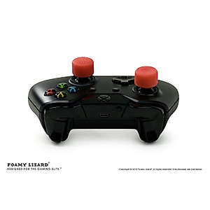 AceShot Thumb Grips (8pc) for Xbox One (Series X, S) & Steamdeck by Foamy Lizard – Sweat Free 100% Silicone Precision Raised Antislip Rubber Analog Stick Grips For Xbox One Controller (8 grips) RED