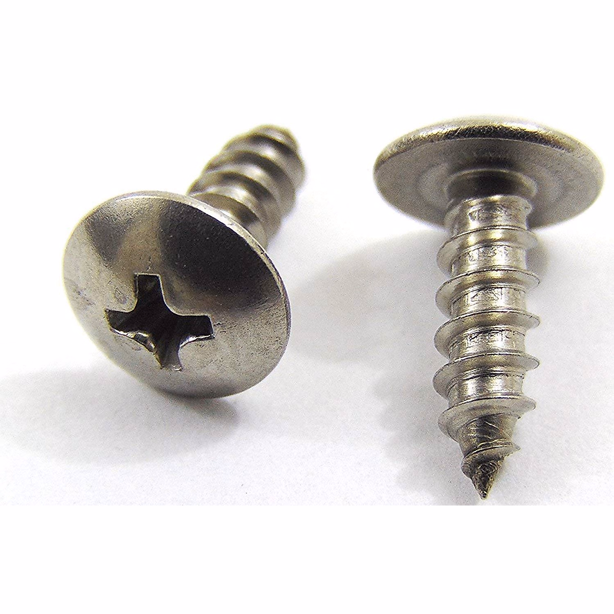 Bolt Dropper No. 6 x 1/2" Stainless Truss Head Phillips Wood Screw, (100 pc), 18-8 (304) Stainless Steel Sheet Metal Screws, Type A Point, Plain Finish by Bolt Dropper