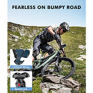 Zewdov Motorcycle Phone Mount, Upgrade Bike Phone Mount [1s Lock][Secure Protection], 360° Rotatable Phone Holder for Mountain Bike/ATV/Scooter Handlebar, Compatible with iPhone/Samsung 4.7-6.7"