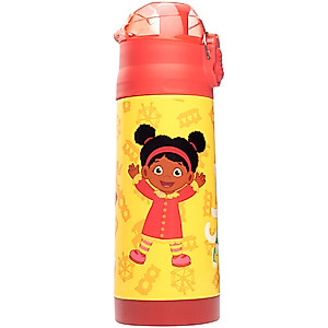 Daniel Tiger 13 oz Insulated Water Bottle with Latching Lid - Easy to Use for Kids - Reusable Spill Proof & BPA-Free, Keeps Drinks Cold for Hours, Fits in Lunch Boxes & Bags, Fun XMAS Gift for School
