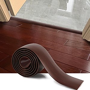 Floor Transition Strip, 3.3 Ft Self Adhesive Vinyl Flooring Transition Strips Wood to Tile Floor Divider Strip for Joining Floor Gaps Tiles Carpet Threshold Transition (1.58in W, Coffee)