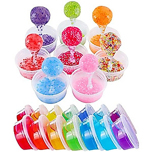 Augshy Storage Containers for Slime, 50 Pack Foam Ball Storage Containers with Lids (4 oz)