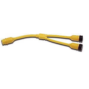 Marinco 154AY Marine Electrical Shore Power Y Adapter (50-Amp 125/250-Volt Locking Male to Double 50-Amp 125-Volt Locking Female with Sealing Collar System, Yellow)