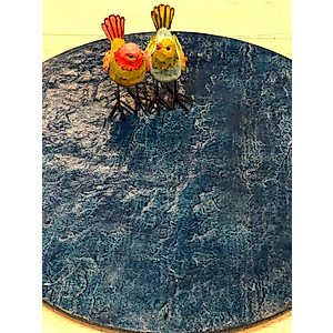 Concrete Cement Lazy Susan Unique, Hand Crafted, Gray, Turntable, 360 Degree Swivel, Made in The USA, Home Decor by Concrete Resurrection (Pacific 24")