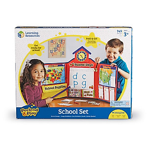 Learning Resources Pretend & Play School Set, 149 Pieces, Ages 3+ [Standard Packaging]