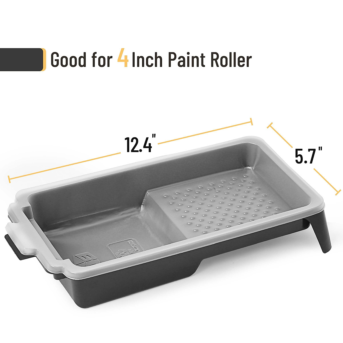 Bates- Paint Tray Liner, 4 Inches, One Plastic Paint Tray with 20 pcs Paint Pan Liners, Paint Pans Trays, Disposable Paint Tray, Paint Roller Tray Liners, Paint Trays for Painting Walls