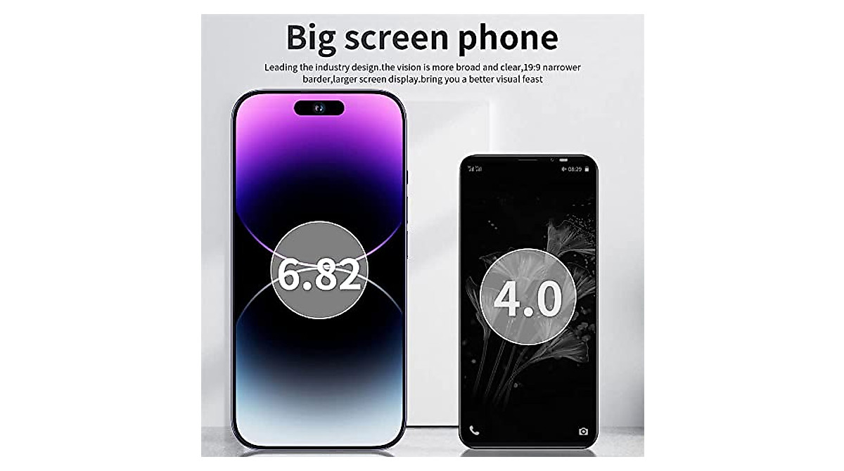 Echoamo A14 Pro MAX Unlocked Smartphone, 6.82-inch HD Screen Phone, 3 ...