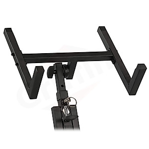 Guitar Combo Amplifier Stand by GRIFFIN | PA Speaker Karaoke Monitor Holder | Low Profile Pro-Audio Amp Tilt Back Mount Stand | Adjustable Speaker Cabinet Stage Equipment Platform Riser & Studio Chair
