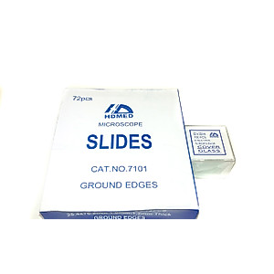 CB 7101S1 72-Pieces Blank Microscope Slides & 100-Pieces Square Cover Glass