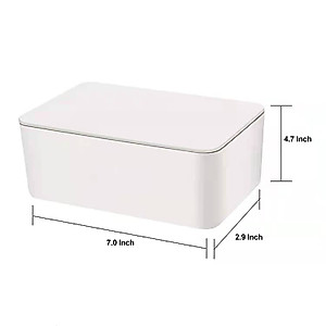 Baby Wipe Dispenser Holder, Baby Wipes Case, Baby Wipe Holder Keeps Diaper Wipes Fresh, Easy Open & Close Wipe Container (White)