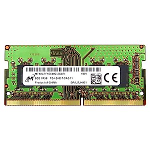 MTA8ATF1G64HZ 8GB 1Rx8 DDR4 SO-DIMM PC4-19200 2400MHz 260-Pin Non-ECC CL17 1.2V Laptop Memory Module MTA8ATF1G64HZ-2G3E1 Compatible Replacement Spare Part for Micron Compatible and Laptop Systems