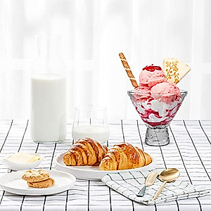 OSALADI Glass Dessert Cups Trifle Bowl Glass Dessert Bowl Ice Cream Sundae Cups Trifle Tasters Bowls Footed Dessert Cups for Dessert Fruit Salad Snack Cocktail Party Parfait Cups