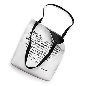 Biblical Love 1 Corinthians 13 Heart by 24/15 Tote Bag