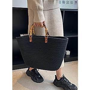 Straw Tote Bag for Women Woven Hobo Handbag Shoulder Bag Satchel Fashion Beach Bag Large Top Handle Bag Purse Summer 2023