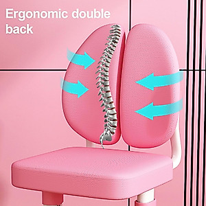 Kids desk and chair set,Premium Kids Study Desk Chair Set,Height Adjustable Children's Desk and Chair School Study Table Chair ,Ergonomic Desk Chair with Writing Board, Bookshelf and Drawer (Blue)