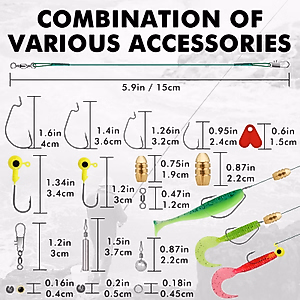 TRUSCEND 232Pcs Essential Fishing Lures Kit, Giftable Fishing Bait Gear Kit for Freshwater, Bass Fishing Tackle Box with Tackle Included Soft Lures, Crankbait, Hook, Weights, Other Accessories for Men