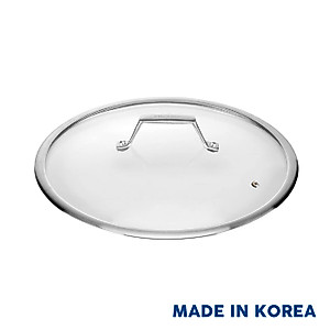 TECHEF - Tempered Glass Lid with Stainless Steel Handle, Made in Korea (12-Inch)