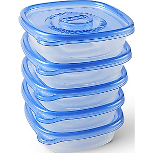 Glad Medium Square Food Storage Containers for Everyday Use | Medium Square Food Storage Containers Hold up to 25 Ounces of Food (25 Oz) |5 Count, Standard Food Containers