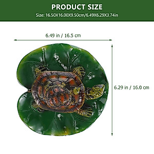 Happyyami Artificial Floating Foam Lotus Flowers Artificial Lily Pad Turtle Floating Lotus Leaves Water Lily Pad for Pond Aquariums Fish Tank Pool Decorations