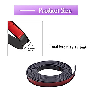 Qiveno U-Shape Edge Banding, 13ft Self Adhesive Veneer Edging Trim, Black