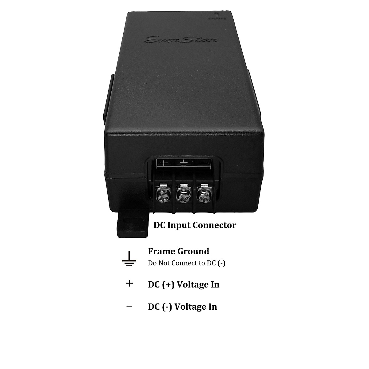 EverStar iPoE-20W24DW 100Mbps | 9-36V DC in | 24V/1A 24W DC PoE Out | DC-DC Converter + Passive Mode B Solar PoE Injector for airCube ISP,G3FlexCam,locoM9/5/2,NSM5/3/365/2 | Black