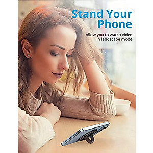 SUPMEGA Magnetic Phone Grip for MagSafe, Magnetic Phone Ring Holder with Leather Finger Grip and Stand, only for iPhone 14 Pro Max, 14 Plus, 14 Pro, 14, 13 Pro Max, 13 Pro, 13, 12 Pro, 12