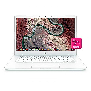 HP 14" Touch Chromebook 7CG07UA 11.5 Hour Battery, 4GB RAM, 64GB eMMC (14-CA137NR) - Polished White (Renewed)