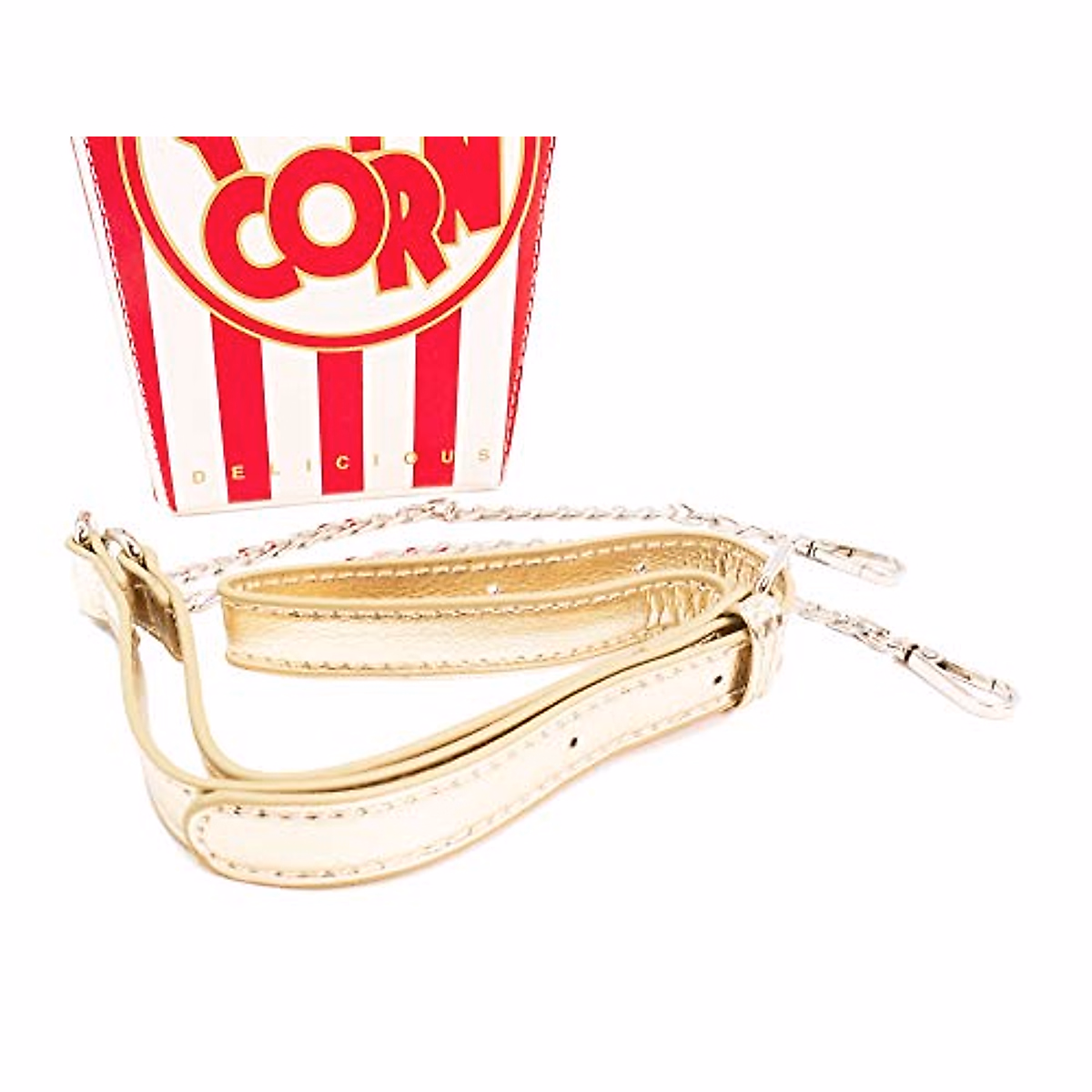 Bewaltz Novelty Handbags, Fun Shape Purse Chainstrap Tween Style Fresh Popcorn Striped