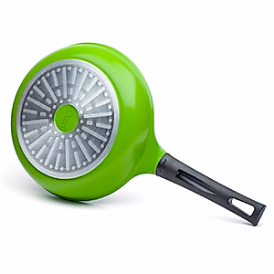 10" Green Ceramic Frying Pan by Ozeri, with Smooth Ceramic Non-Stick Coating (100% PTFE and PFOA Free)