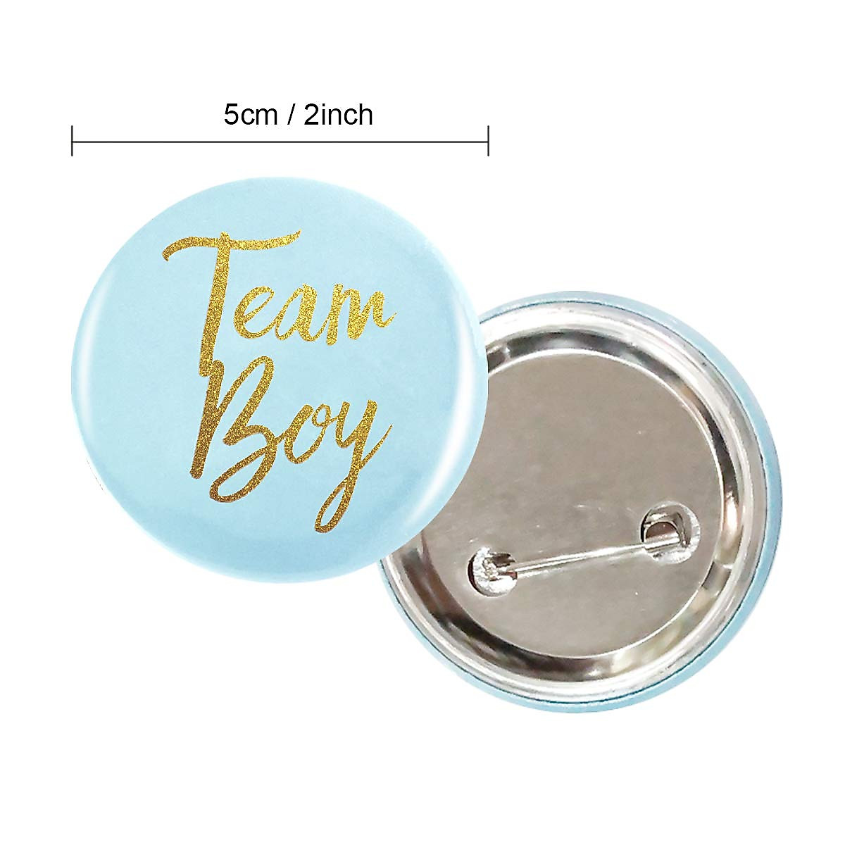 Gender Reveal Button Pins 50 Pcs, Team Boy Girl Button Pins Baby Shower Pink blue Button Pin for Baby Shower Party Favors Gender Reveal Party Supplies.