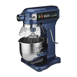 Waring Commercial WSM10L 10 qt Countertop Planetary Mixer 3/4 hp, 120v, 450W, 5-15 Phase Plug, Blue