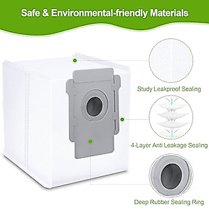 12 Pack Replacement Roomba Vacuum Bags, Compatible with iRobot Roomba i7, i7+, i3, i3+, j7, j7+, i8, i8+, i4, i4+, i6, i6+, i7Plus, s9, s9+, i & s & j Series Automatic Disposal Dust Bags