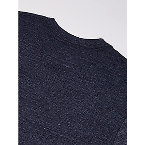 Champion, Powerblend, Soft, Graphic, Comfortable T-Shirt for Men, Navy Heather Small Script, X-Large