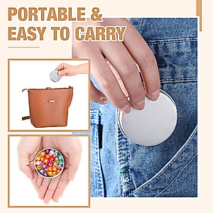 Zubebe 200 Pack Metal Tins Aluminum Containers with Lids Screw Top Round Tin Cans for Cosmetic Lip Balm DIY Salves Candles Wax with 5 Markers 10 Sheets Label Stickers (1 oz, Silver)