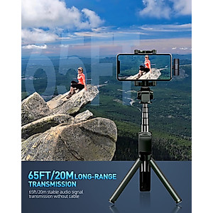 PQRQP Wireless Microphone for iPhone iPad, Mini Microphone, Wireless Lavalier Microphone, Wireless Microphones, Plug-Play Microphone for iPhone Video Recording, Live Stream, YouTube, TikTok