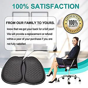 Muzsoul Gel Seat Cushions for Office Chairs Desk Chair Wheelchair Cushion - Tailbone Pain Relief Cushion Cool Breathable Without Sweating Non-Slip Cover Ergonomic Seat Cushion